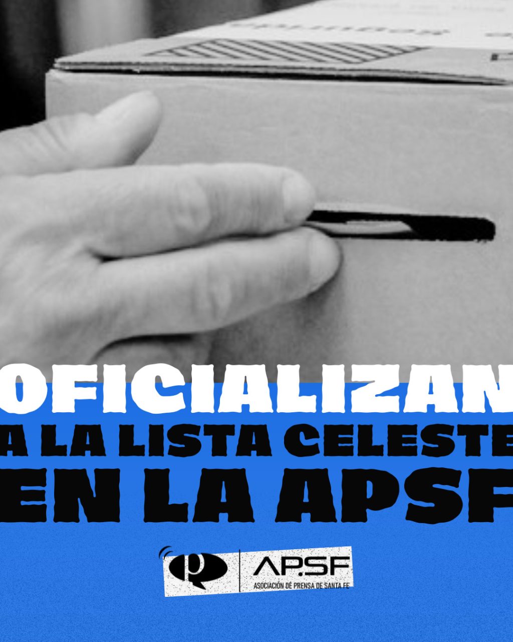 Oficializan a la Lista Celeste en la APSF - apsf.org.ar | Asociación de Prensa Santa Fe